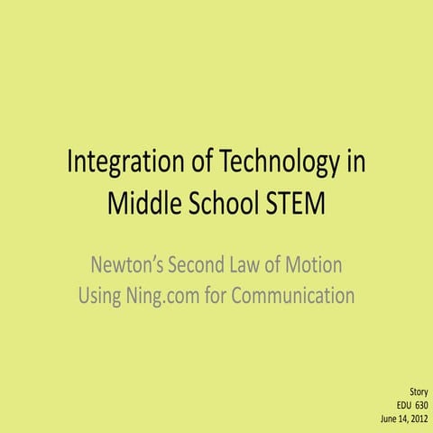 Integration of technology in middle school stem | PPT