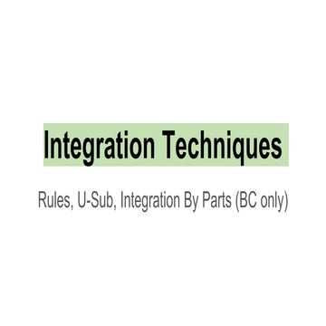 Integration techniques | PPT