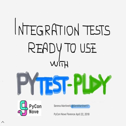 Integration Tests Ready To Use With Pytest Play Pycon Nove Ppt 