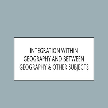 Integration within geography between geography and other subjects(1)(1 ...