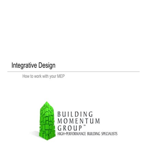 Integrative Design Working With Your MEP | PDF