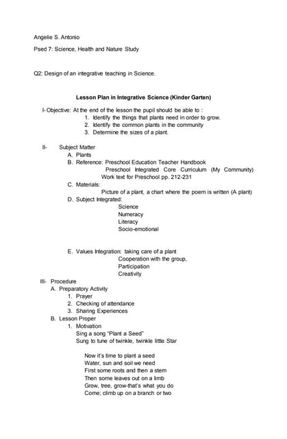 GRADE 4 SCIENCE LESSON PLAN | PDF