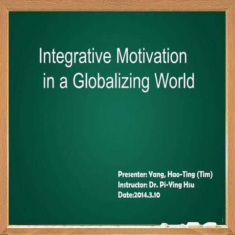 Integrative motivation | PPTX