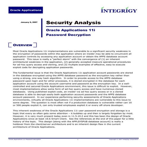 Integrigy Oracle Appspasswordissue Pdf 3051