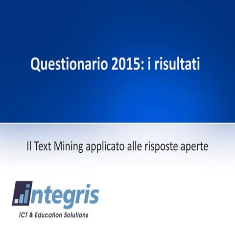 Indagine di clima [presentazione con note] | PDF