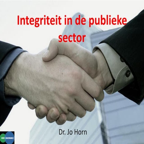 Integriteit in de publieke sector 2011 | PDF