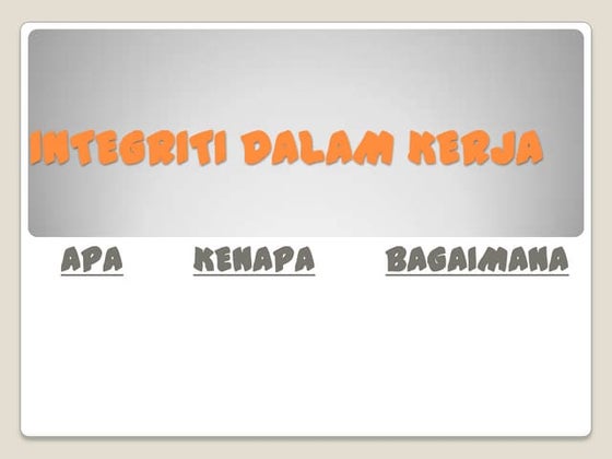 1. integriti 2 | PPTX