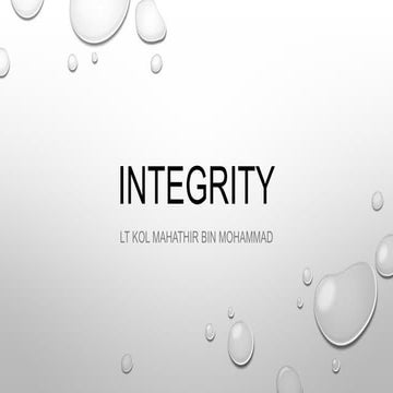 Training Integrity | PPTX
