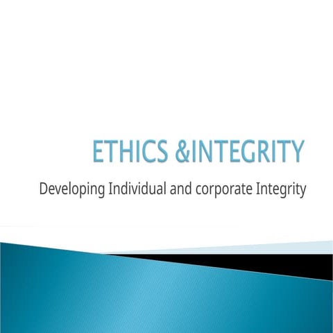 AIndividual and corporate Integrity .ppt