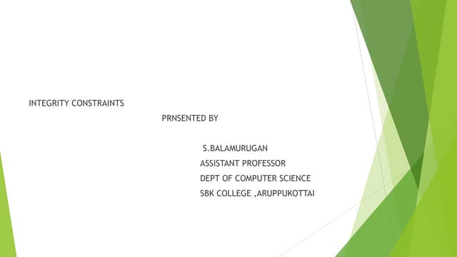 Integrity constraints | PDF Integrity constraints | PDF