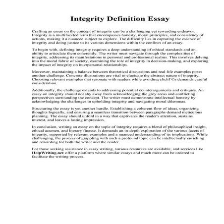 Integrity Definition Essay.pdf