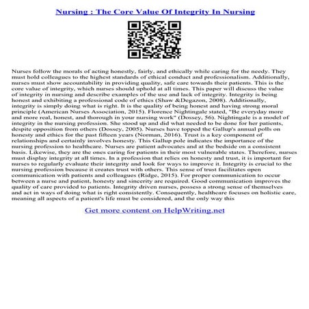 Integrity Essay Examples | PDF