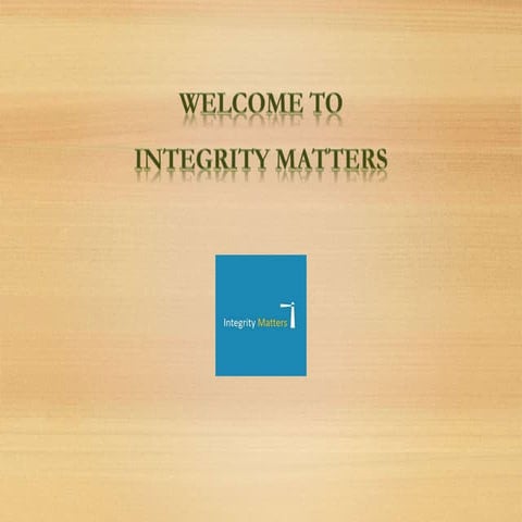 Compliance Hotline - Integrity Matters | PPT