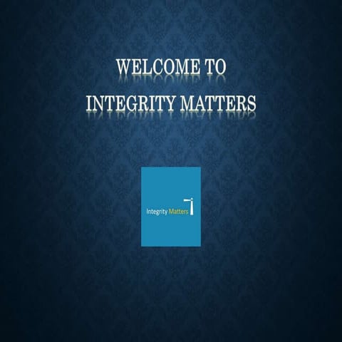 Compliance Hotline - Integrity Matters | PPTX