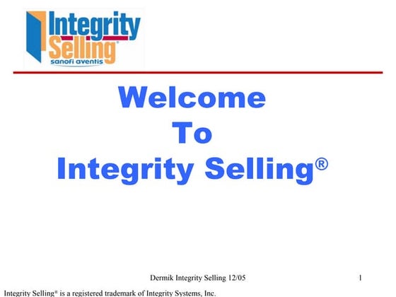 Integrity selling certificate | PDF