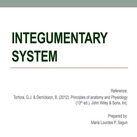 Integumentary System (Human Anatomy and Physiology) | PDF