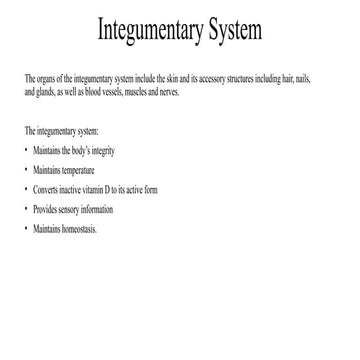 Integumentary System- Skin, and accessory organs- nails, hairs .pptx