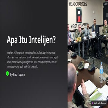 Pengenalan Intelijen: Fungsi, Peran, dan Etika Intel dalam Keamanan Negara.pptx