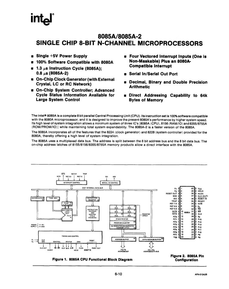Intel 8085 datasheet