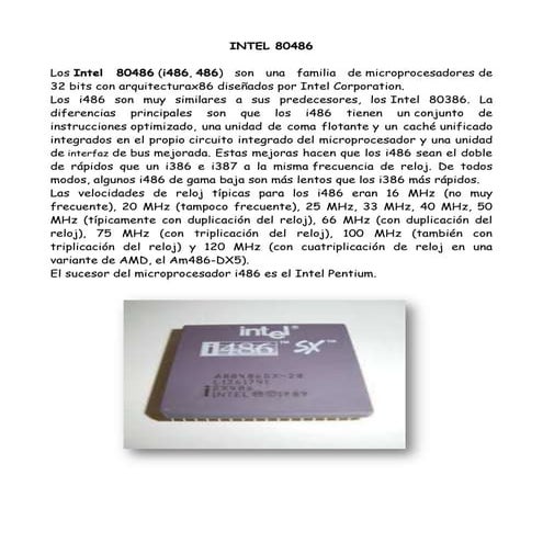 Procesador intel 486 (1) | DOCX