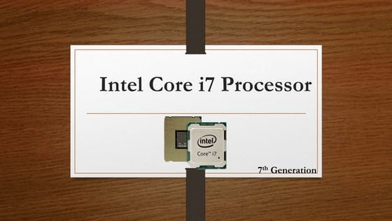 Intel core i7 | PPT