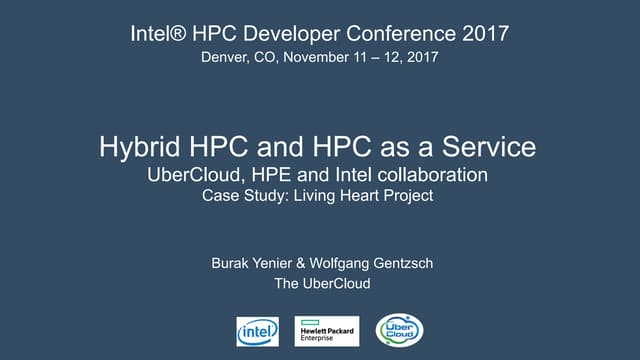 Intel® Hpc Developer Conference 2017 Pdf Cloud Computing Internet
