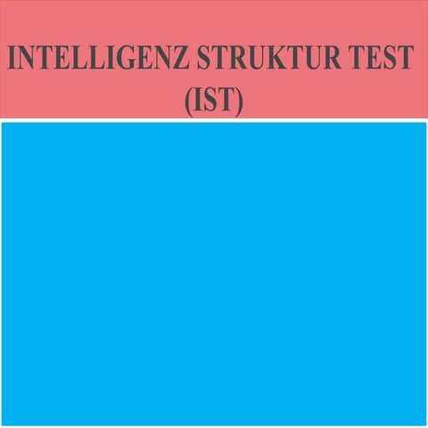 IST (intelligence structure test) | PPTX