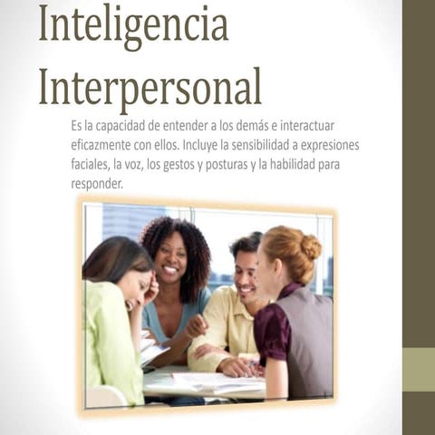 Inteligencia interpersonal | PPTX