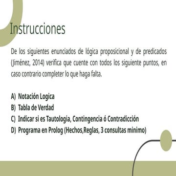 EJERCICIOS RESUELTOS IA, TABLAS DE VERDAD, SIMULACION EN PROLOG | PPTX