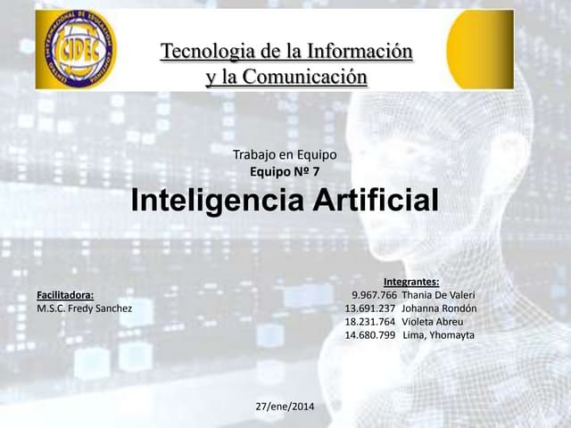 Inteligencia Artificial Definitivo Ppt