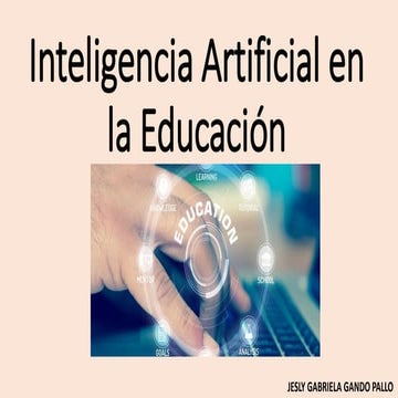 Inteligencia artificial en la Educación | PDF