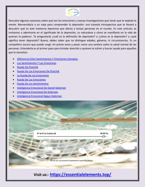 Emociones Y Sentimientos Diferencias Pdf