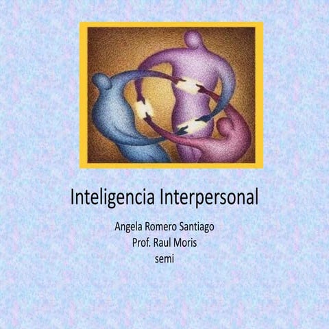 Inteligencia interpersonal angela | PDF