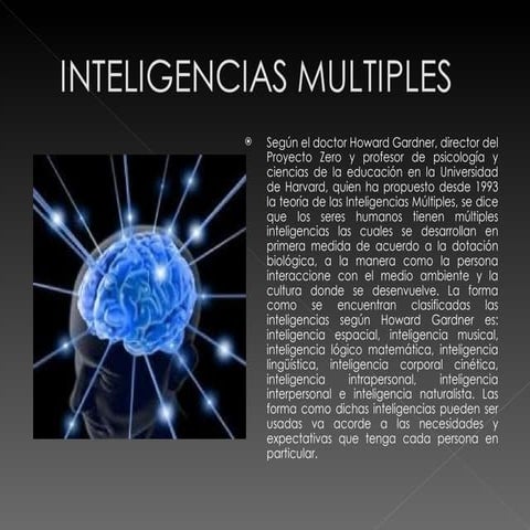 Teoria de las inteligencias multiples de howard gardner | PPTX