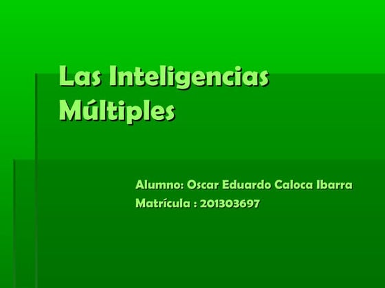 Multiple intelligences mine | PPT
