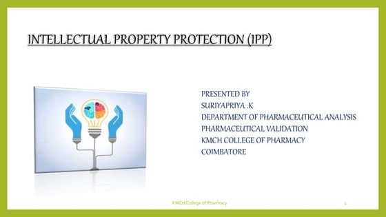 Intellectual Property Rights of Pharmaceuticals | PPT