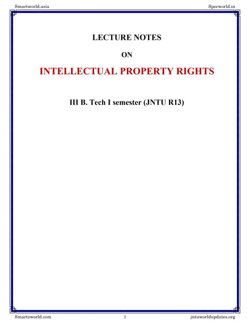 Patents, Copyrights, Trademarks | PPTX