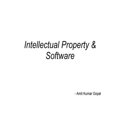 Intellectual Property & Software | PPT