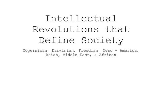 intellectual revolution freud and darwin | PPTX