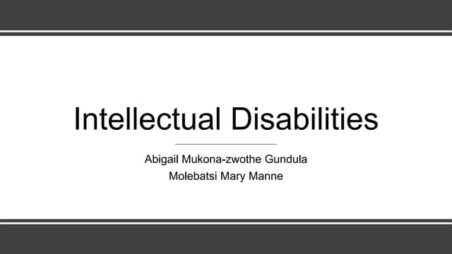 intellectual disability................. | PPTX