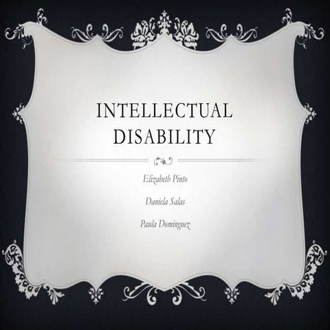 Intellectual disability | PPT