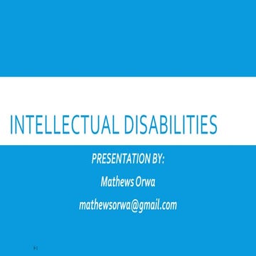 Intellectual disability | PPTX