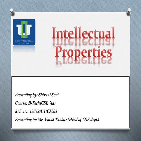 Intellectual properties | PPTX