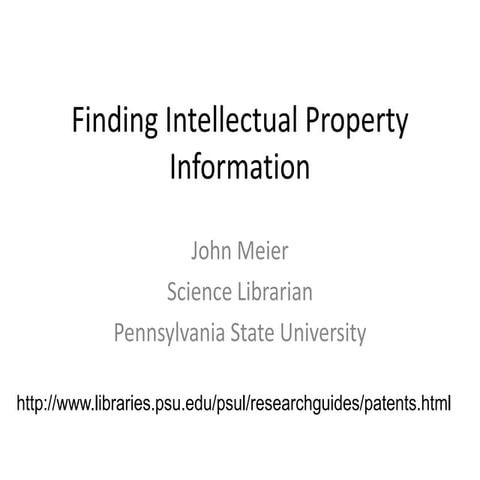 How to find intellectual property | PPTX