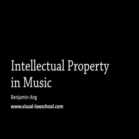 Intellectual property in music (Copyright and Creative Commons) | PDF