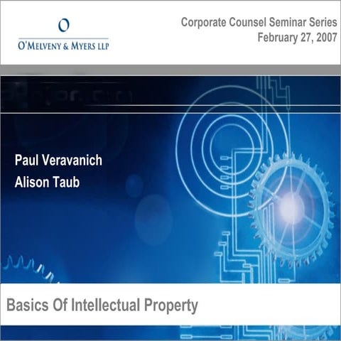 Basics Of Intellectual Property | PPT