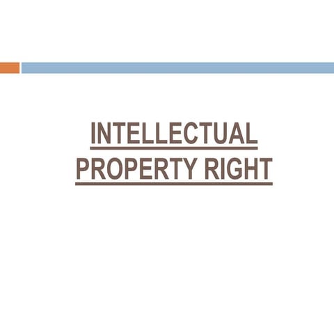 Intellectual property right | PPTX