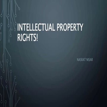 Intellectual Property Rights! | PPTX