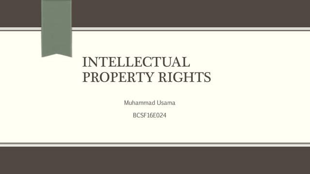 Intellectual property rights | PPTX