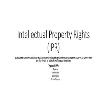 Intellectual Property Rights powerpoint presentation for May Kibera ...